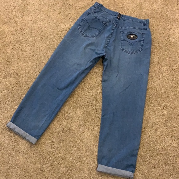 Versace | Jeans | Versace Blue Jeans V2 Classic Mom Jeans Size 36 ...
